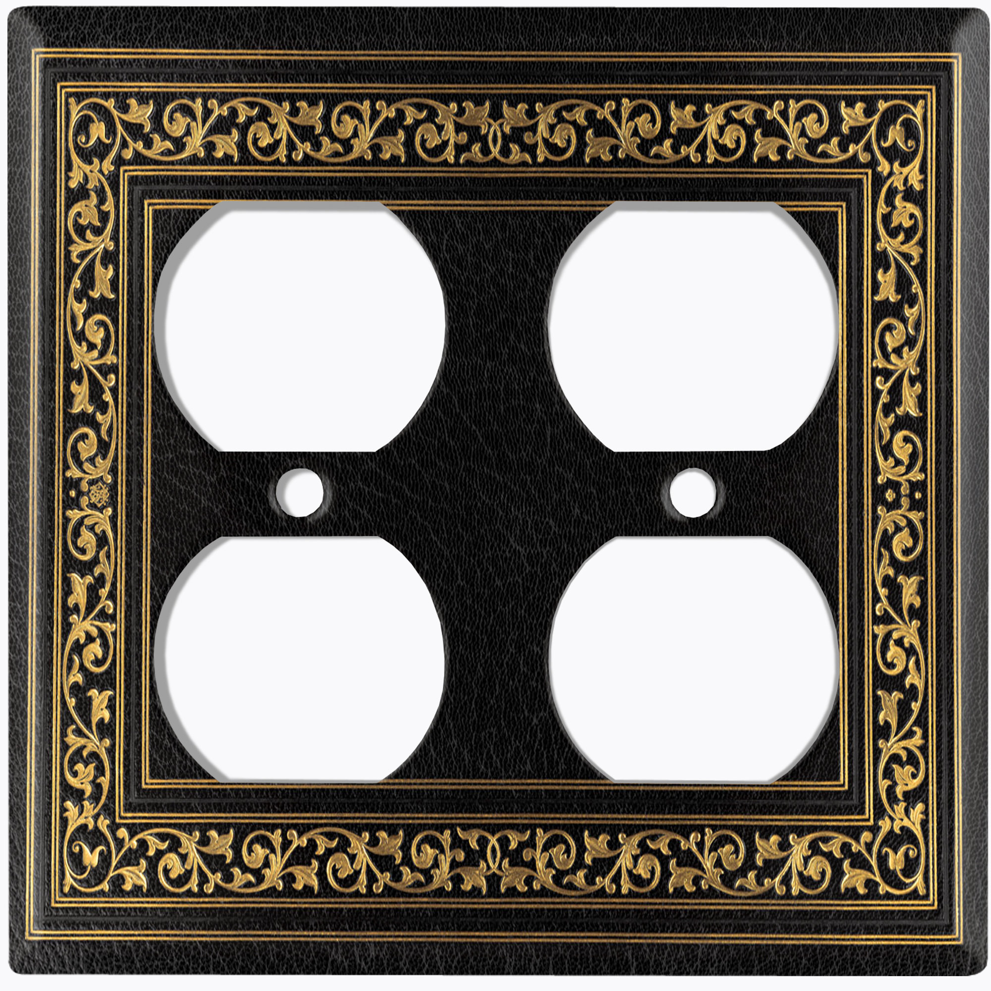 WorldAcc Elegant 2-Gang Duplex Outlet Wall Plate | Wayfair