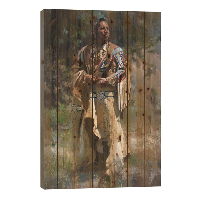 Union Rustic His Stately Attire On Wood by David Edward Kucera Print ...