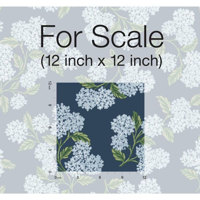 Rifle Paper Co. Hydrangea 27' x 27" Wallpaper & Reviews | Wayfair