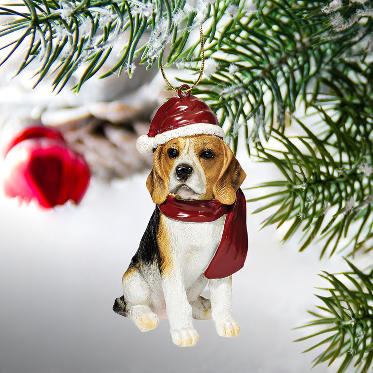 Design Toscano Beagle Holiday Dog Ornament Sculpture & Reviews | Wayfair