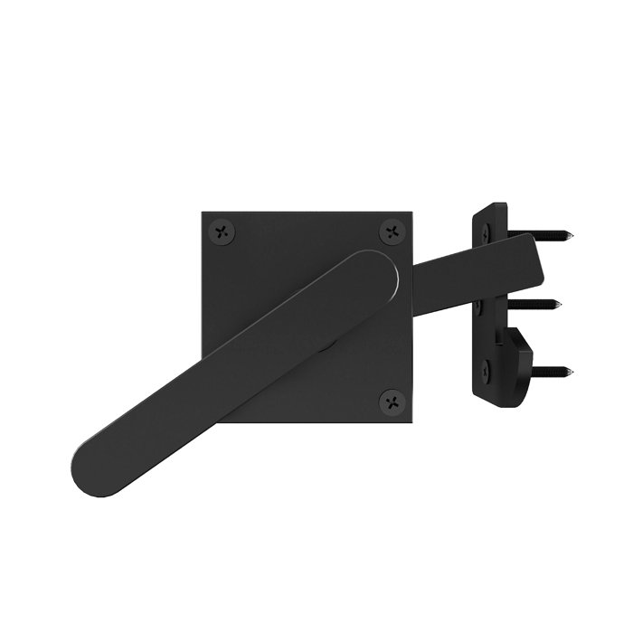 JUBEST Heavy Duty Double Side Swinging Door Latch Gate Hardware Black ...