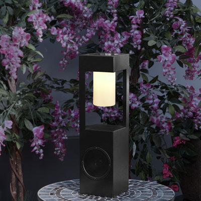 Alpine Corporation 24"h Modern Outdoor Solar-powered Metal Lantern With ...