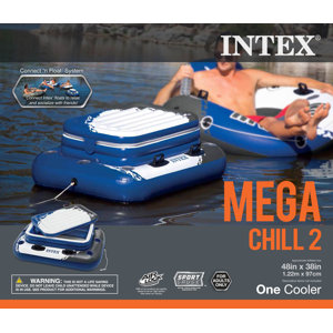 Intex 72 Can Intex Inflatable Mega Chill II Beverage Cooler & Reviews ...