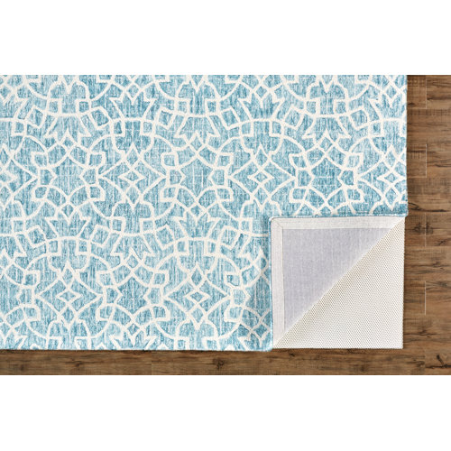 Highland Dunes Ken Handmade Ocean Blue Rug & Reviews | Wayfair
