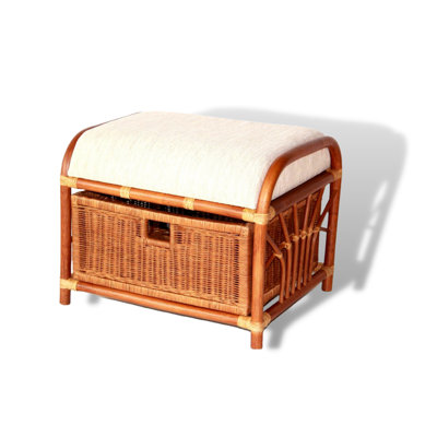 Bay Isle Home Eukleides Rattan Storage Ottoman | Wayfair