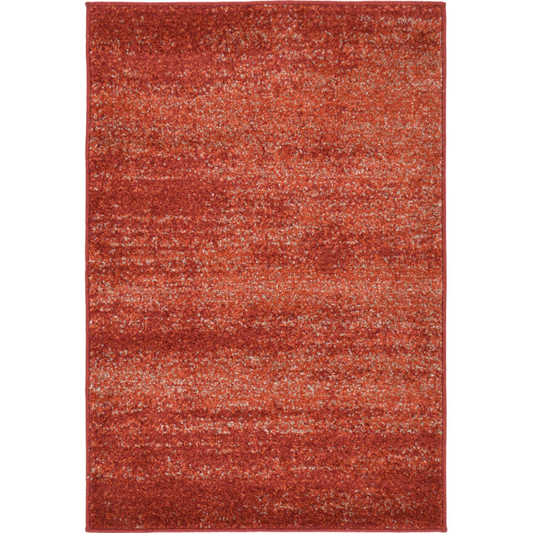 Ebern Designs Franchester Power Loom Terracotta Rug & Reviews | Wayfair