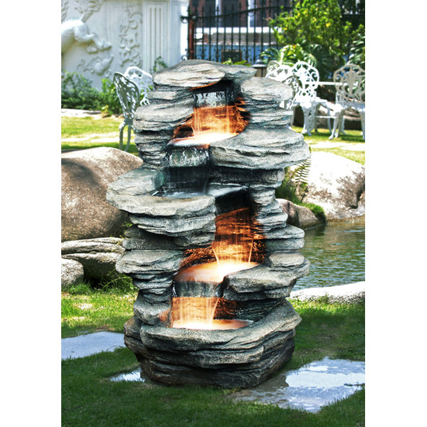 Large-outdoor-rock-waterfall | Wayfair