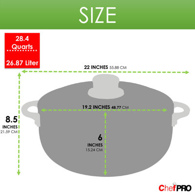 ChefPro Chef Pro Aluminum Stock Pot with Lid & Reviews | Wayfair