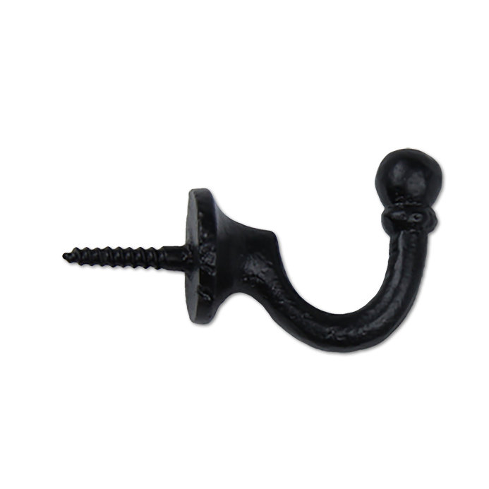 RCH Supply Company 1'' Wide Wall Hook in Black & Reviews | Wayfair