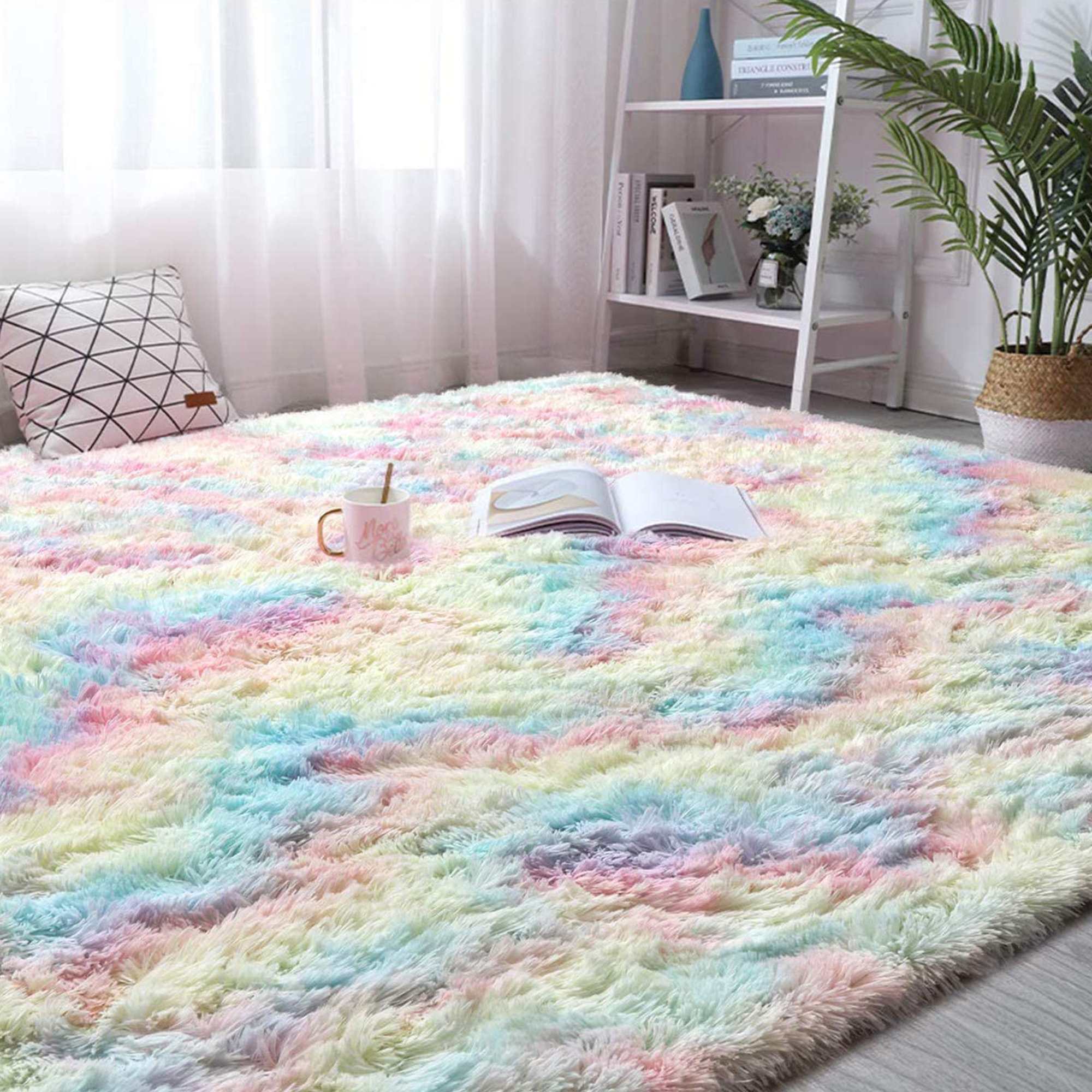 Everly Quinn Handmade Striped Rainbow Area Rug & Reviews | Wayfair