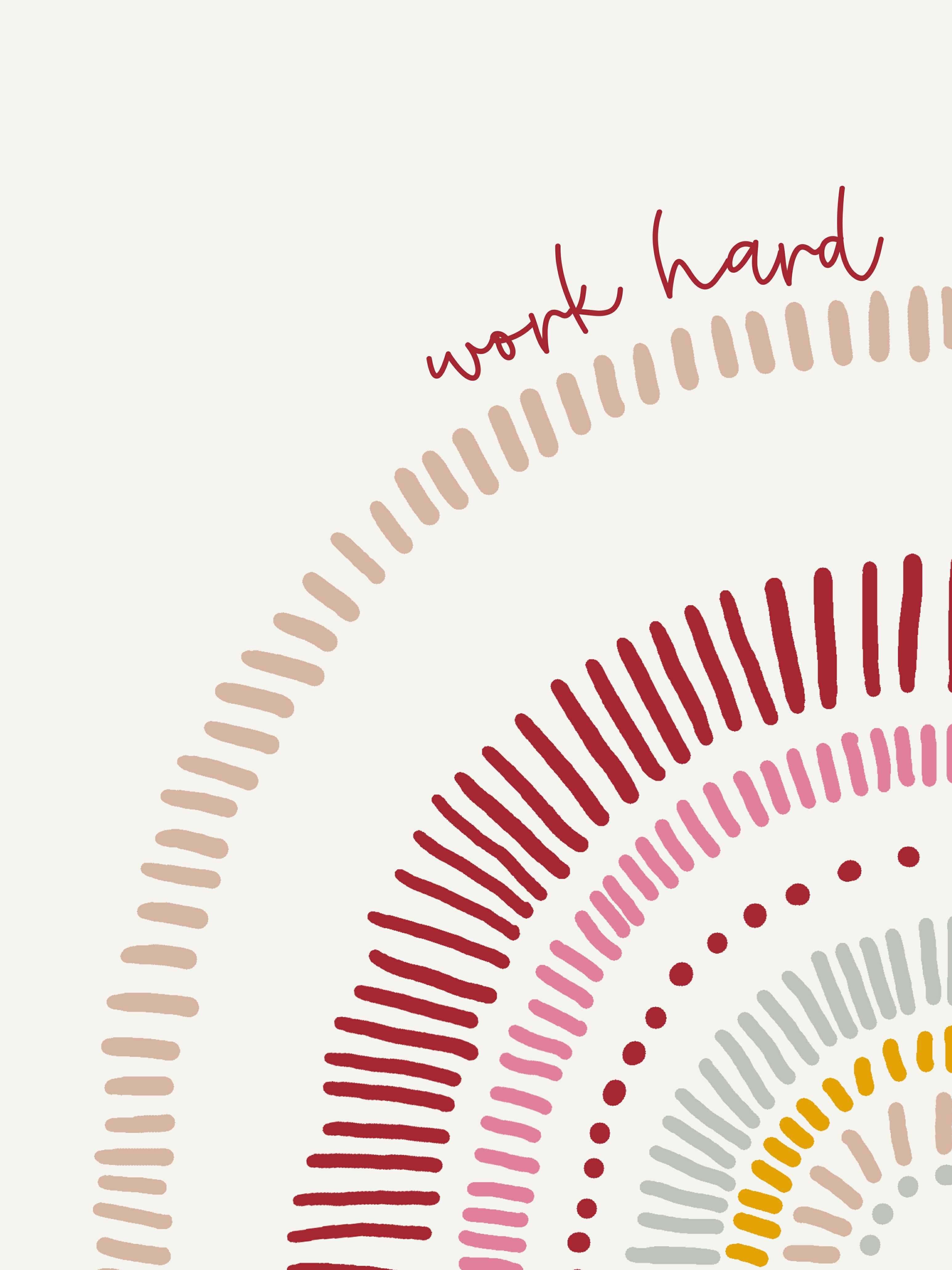 Wrought Studio Work Hard Dashed Line Arch On Canvas Print | Wayfair