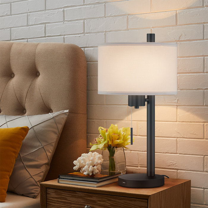 Wade Logan® Jenn Metal USB Table Lamp & Reviews | Wayfair