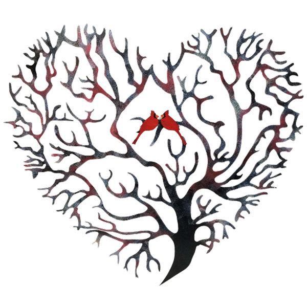 ClassicLiving Heart Tree Love Birds Metal Wall Décor | Wayfair.co.uk