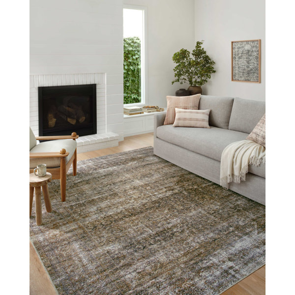 Amber Lewis x Loloi Billie Performance Tobacco/Rust Rug & Reviews | Wayfair