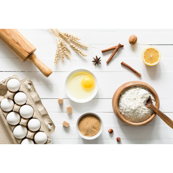 Hokku Designs Baking Ingredients - Wrapped Canvas Photograph | Wayfair