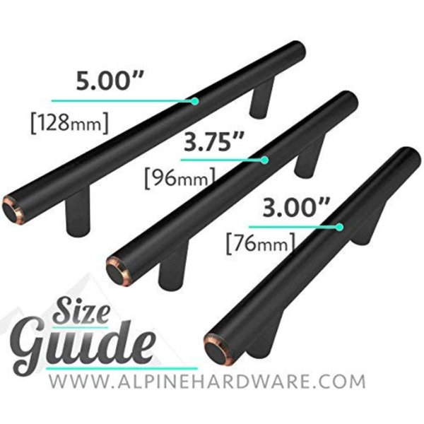 Alpine Hardware Premium Stainless Steel 3" Center to Center Bar Pull ...