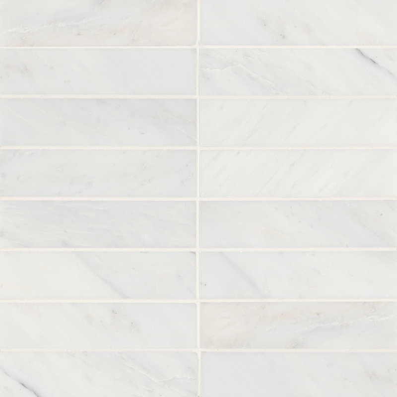 Bedrosians Monet Honed 2'' x 8'' Straight Edge Marble Singular Tile ...