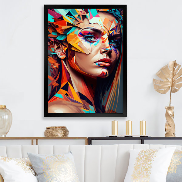 Mercer41 Cubic Woman Portrait III - Graphic Art on Canvas | Wayfair