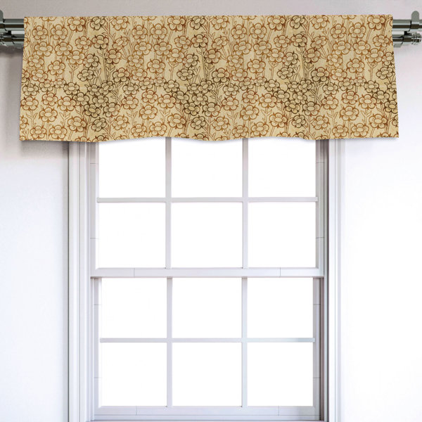 Bless international Floral Sateen Ruffled 54'' Window Valance in ...