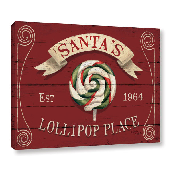 The Holiday Aisle® Holiday Candy Shops IV - Advertisements on Canvas ...