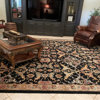 Fleur De Lis Living Hermon Handmade Hand-Knotted Wool Black Rug ...