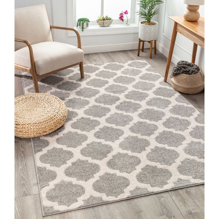 Wrought Studio Guernsey Grey/Cream Rug & Reviews | Wayfair.co.uk