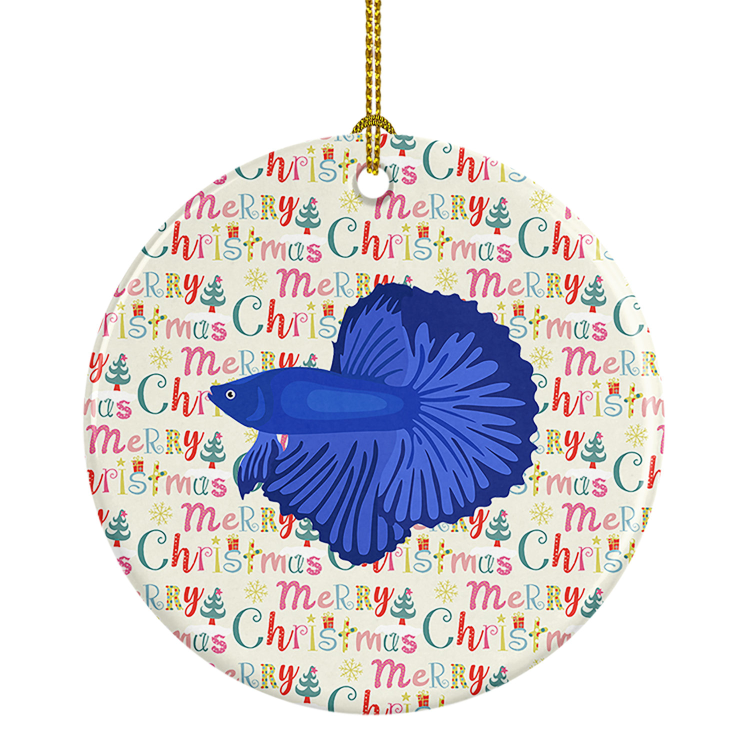 The Holiday Aisle® Super Delta Tail Betta Hanging Figurine Ornament ...