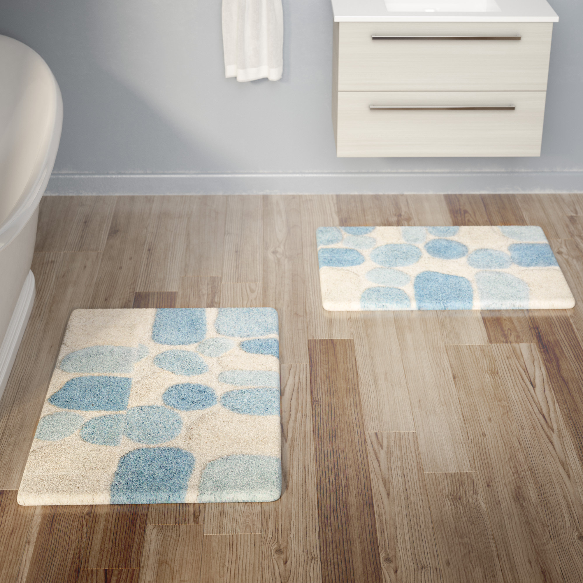 Ebern Designs Creline Bath Rug Set & Reviews | Wayfair