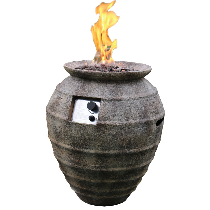 Wildon Home® Broadwater 26'' H x 23'' W Concrete Propane Outdoor Fire ...