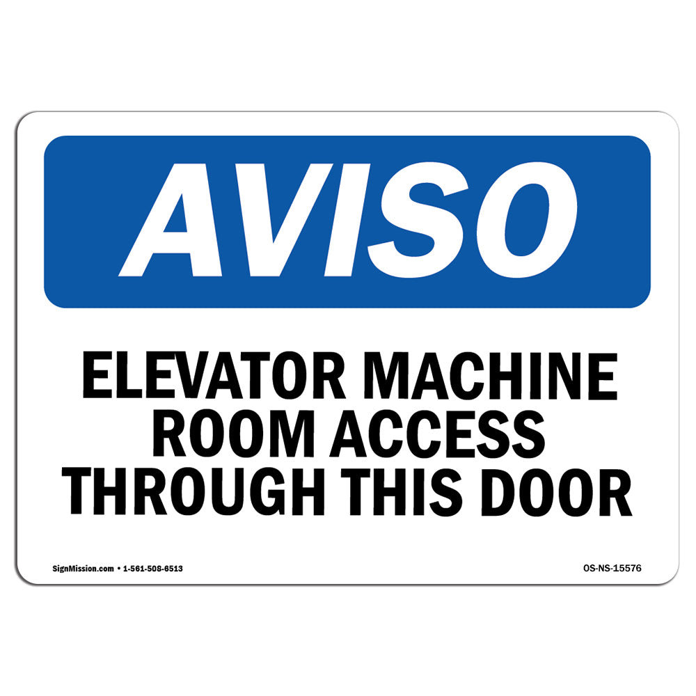 SignMission Notice Elevator Machine Room Sign | Wayfair