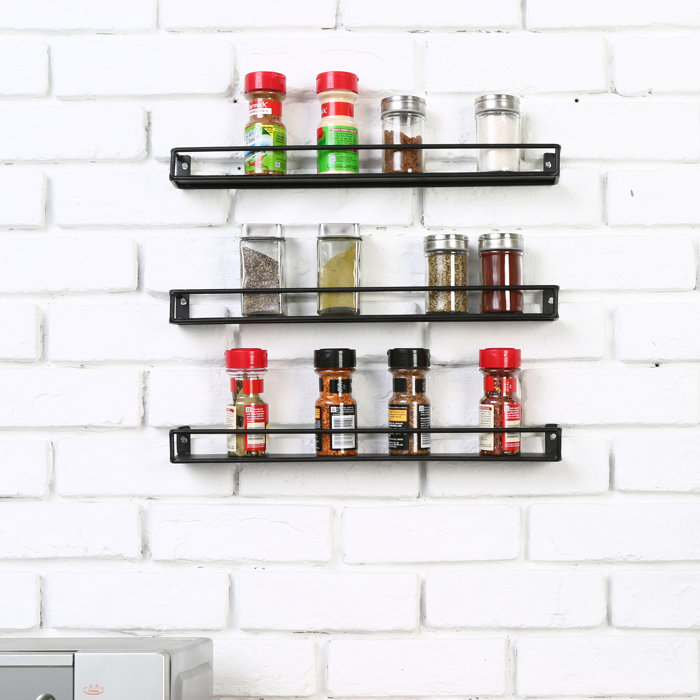 Rebrilliant Wall Mounted Display Spice Jar & Rack Set & Reviews | Wayfair