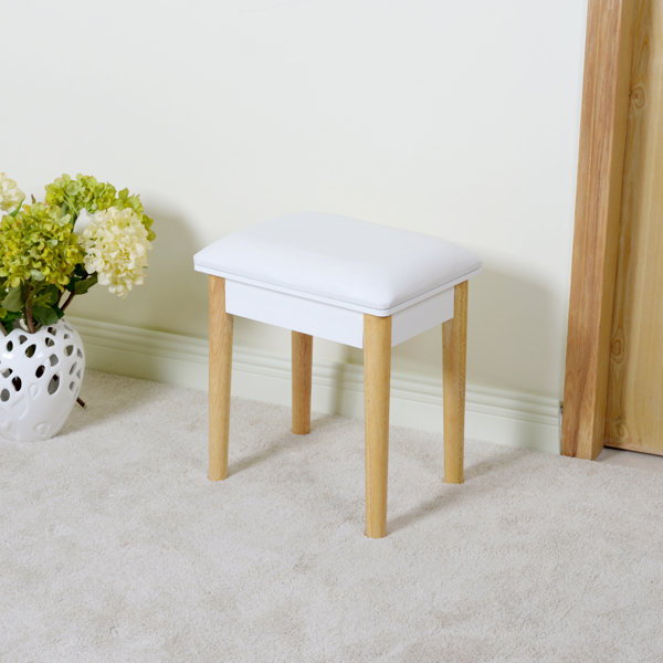 Corrigan Studio® Bob Solid Wood Vanity Stool & Reviews | Wayfair