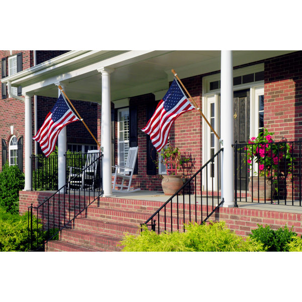 ILOT 56" Wooden Flag Pole For House Pack Of 2 Improved Design Tangle ...