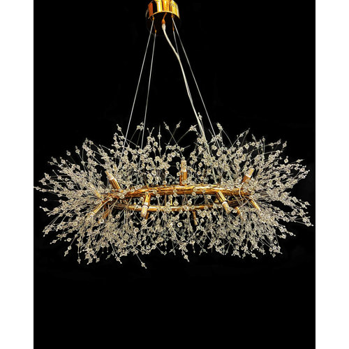 Mercer41 Jannuel 16 - Light Crystal Sputnik Wagon Wheel Chandelier ...