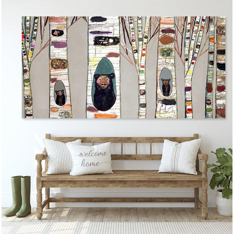 Millwood Pines Black Bear Birch Tree Forest Neutral by Eli Halpin ...