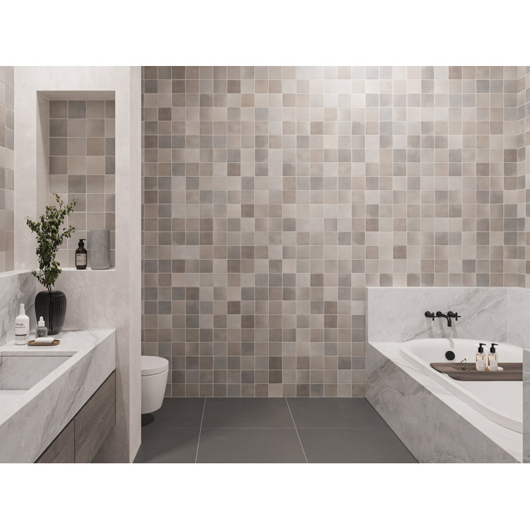 Bedrosians Celine 4" x 4" Porcelain Mosaic Sheet Wall & Floor Tile ...