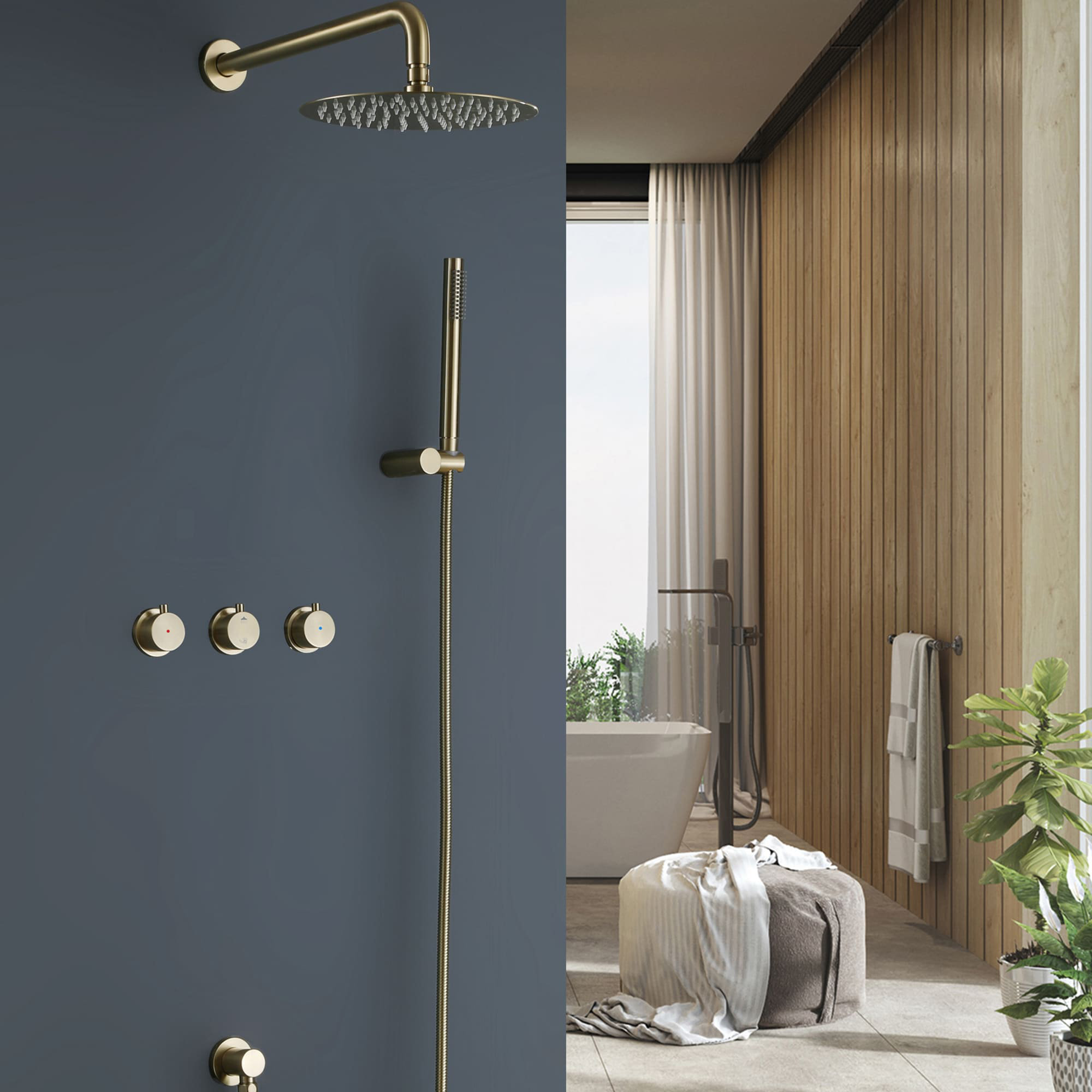 KIKO HOME Complete Shower System with Rough-in Valve | Wayfair