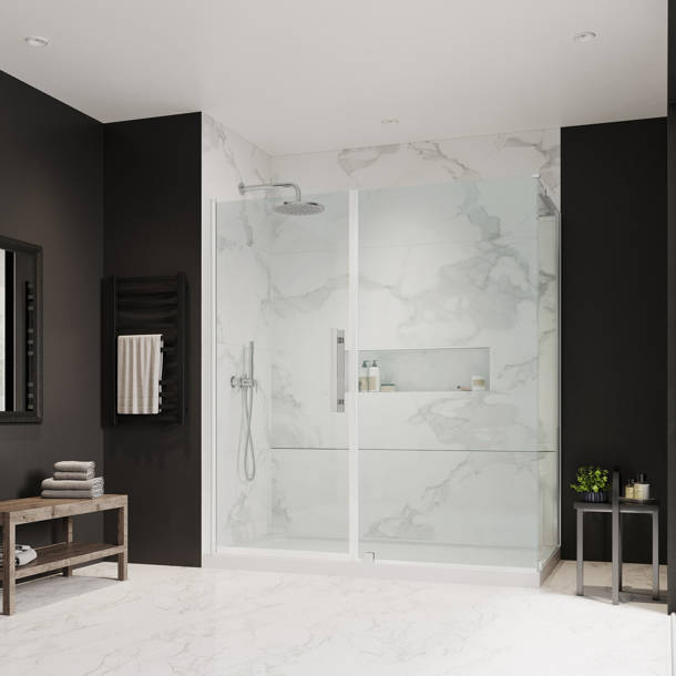 DreamLine Enigma-Z 76" Frameless Shower enclosure & Reviews | Wayfair
