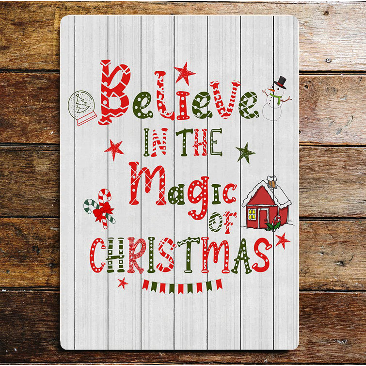 The Seasonal Aisle Believe in the Magic of Christmas Metal Vintage Wall ...