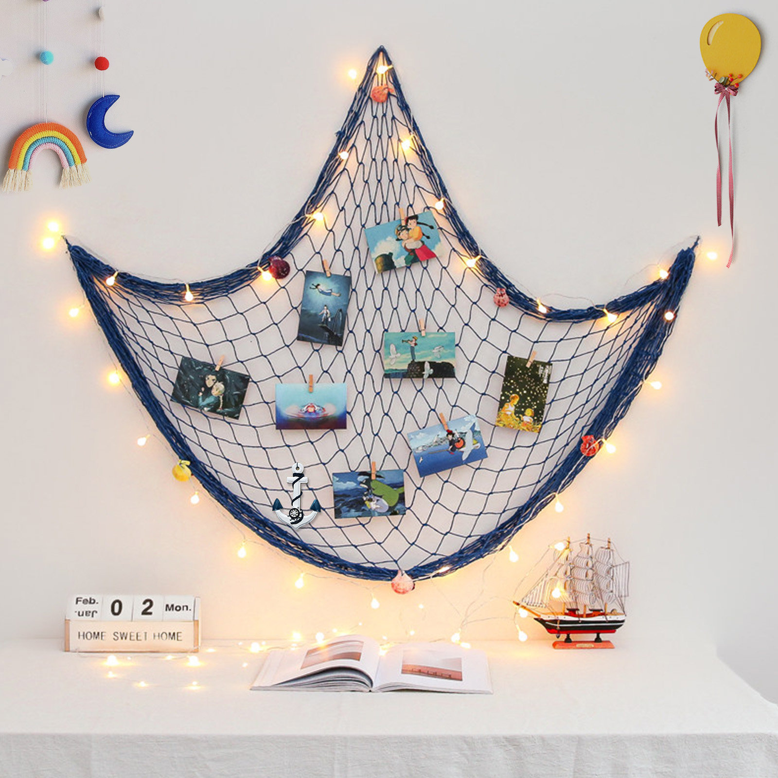 Rosecliff Heights Fishing Net Wall Décor | Wayfair