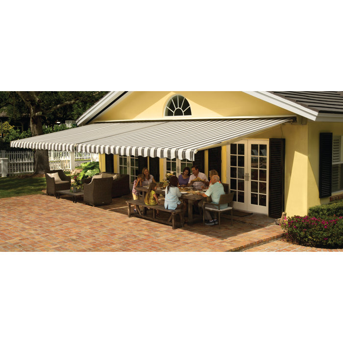 SunSetter Motorized Woven Acrylic Retractable Standard Patio Awning ...