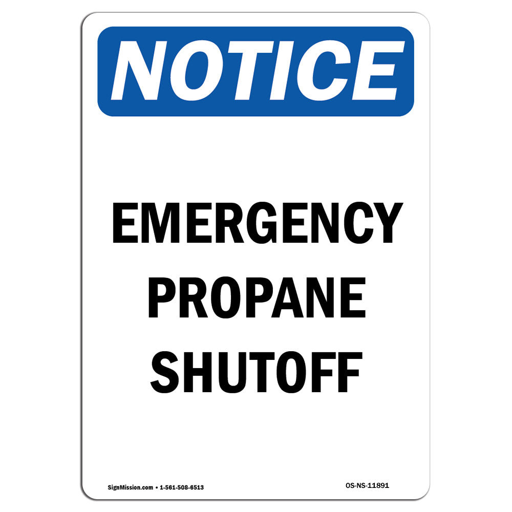SignMission Emergency Propane Shutoff Sign | Wayfair