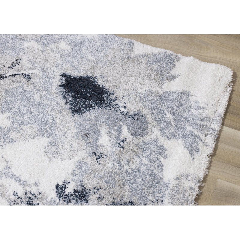 Red Barrel Studio® Mckenzie Performance Gray/Cream/Blue Rug & Reviews ...