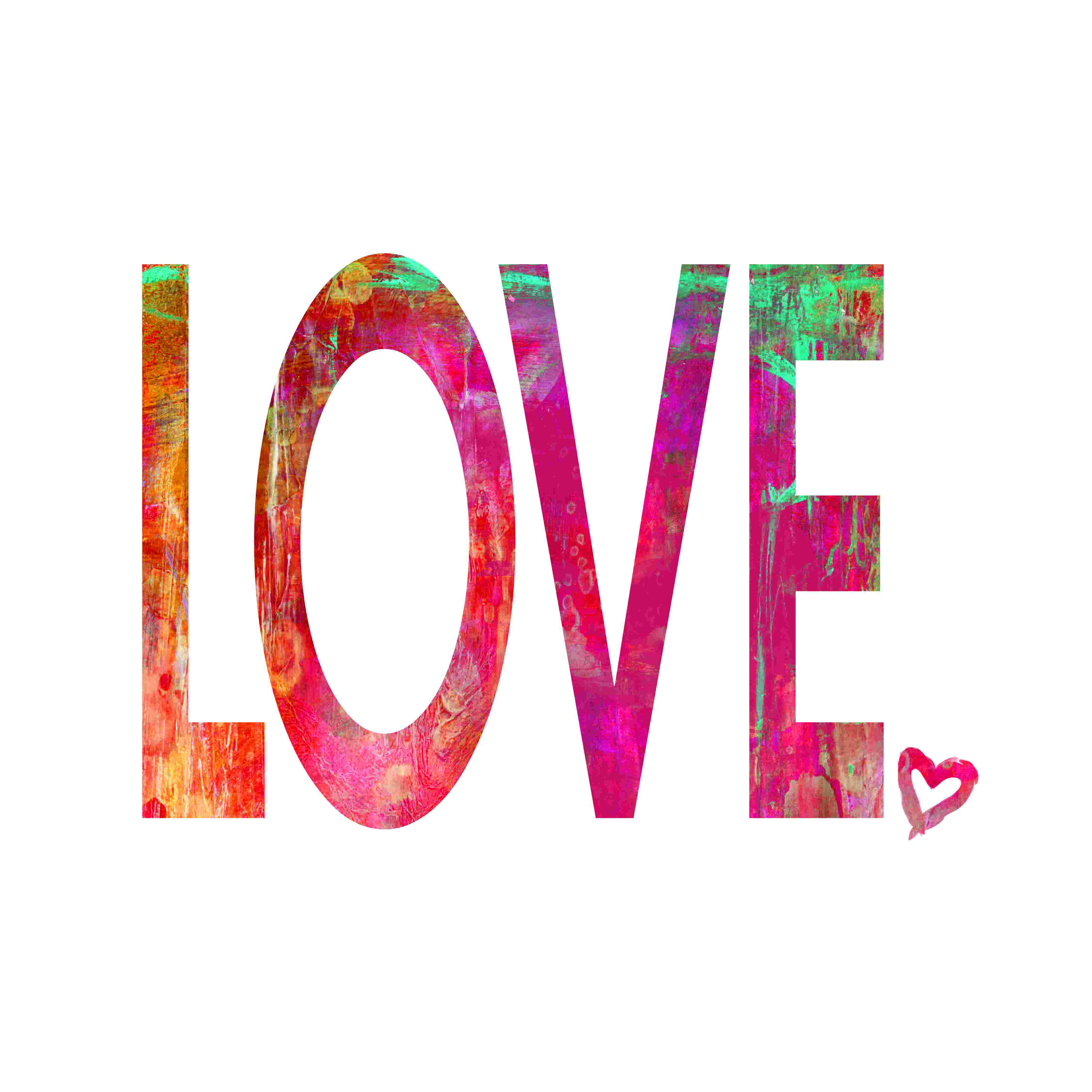 Ebern Designs Colorful Love - Wrapped Canvas Textual Art | Wayfair