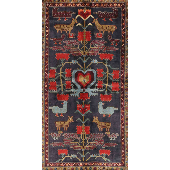 Bloomsbury Market Traditional Red/Black/Blue Area Rug & Reviews | Wayfair