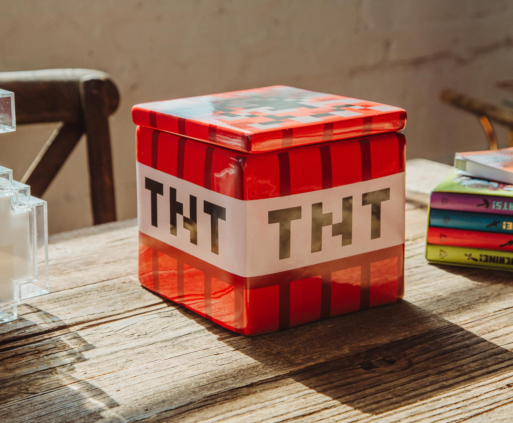 Ukonic Minecraft Tnt Block Ceramic Cookie Jar Container 6 Inches Tall Wayfair