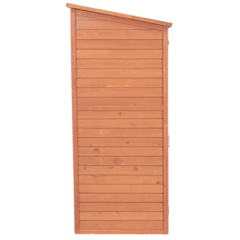 Leisure Season 4 ft. W x 2 ft. D Solid Wood Lean-To Storage Shed ...