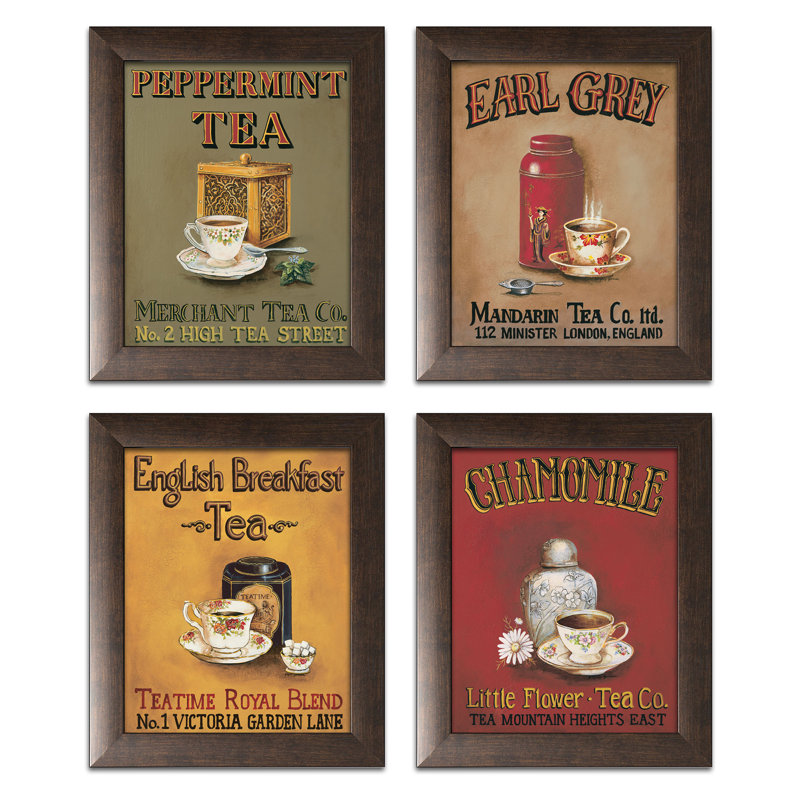 Red Barrel Studio® Tea Time! Vintage Tea Signs; Earl Gray, English ...