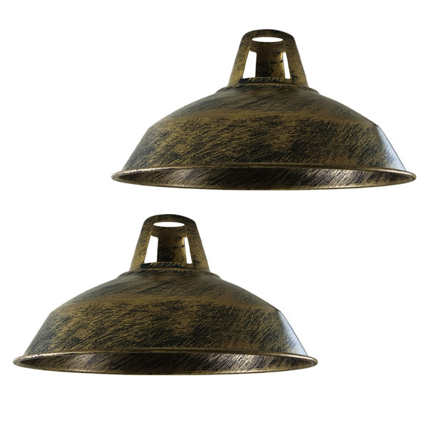 Williston Forge Alkis 16cm H x 30cm W Metal Barn Slotted Lamp Shade ...