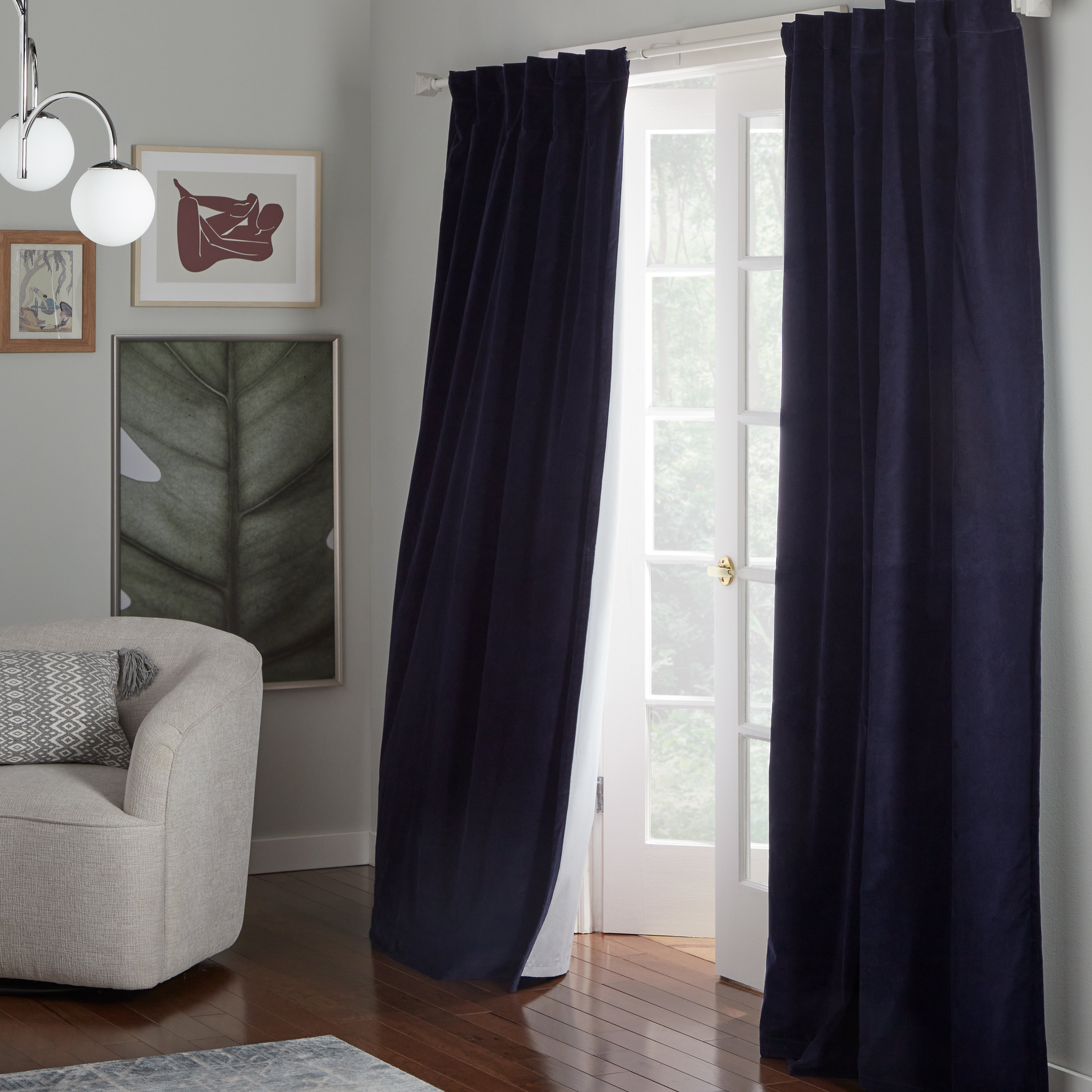 Joss & Main Vincenzo 100% Cotton Velvet Hidden Tab Top Curtain Panel ...